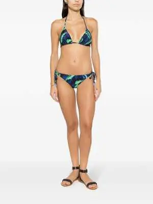 LYGIA & NANNY Maya Leaf-print Bikini - Blue