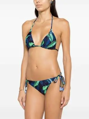 LYGIA & NANNY Maya Leaf-print Bikini - Blue