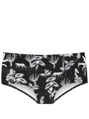 LYGIA & NANNY Parati Jungle-print Swimming Trunks - Black