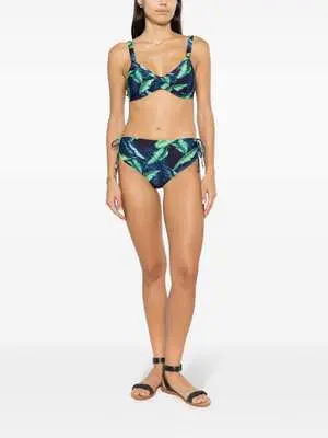LYGIA & NANNY Marcela Leaf-print Bikini - Blue