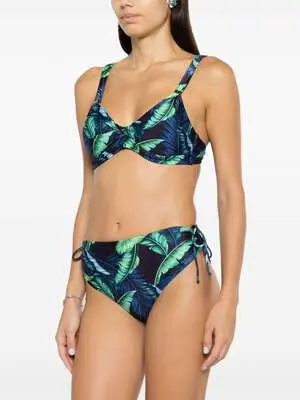 LYGIA & NANNY Marcela Leaf-print Bikini - Blue