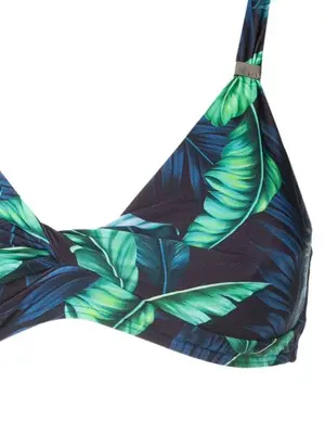 LYGIA & NANNY Marcela Leaf-print Bikini - Blue