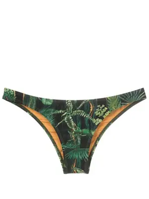 LYGIA & NANNY Poipu Leaf-print Bikini Bottom - Green