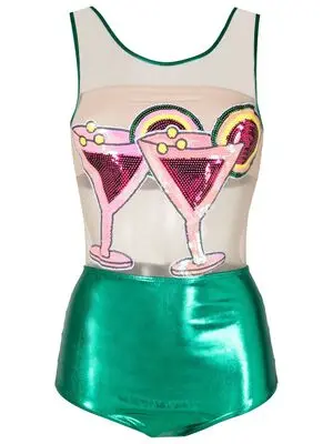 BRIGITTE Sequin-embellished One-piece - Green