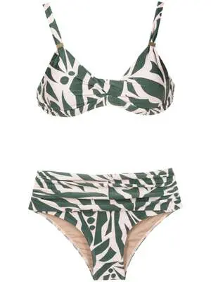LYGIA & NANNY Marianne Abstract-print Bikini - Green