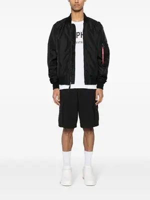 Alpha Industries Zip-up Bomber Jacket - Black