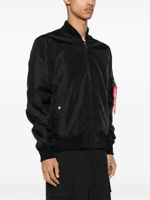 Alpha Industries Zip-up Bomber Jacket - Black