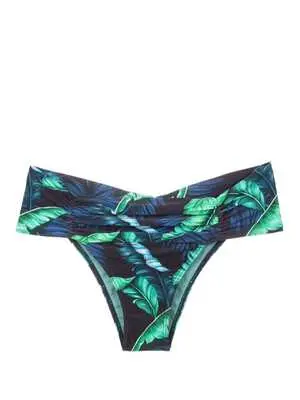 LYGIA & NANNY Leaf-print Bikini Bottom - Blue
