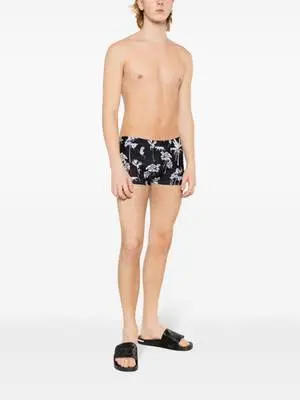 LYGIA & NANNY Tijuca Jungle-print Swimming Trunks - Black