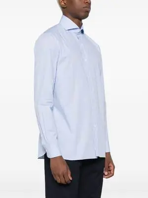 LUIGI BORRELLI Check-pattern Cotton Shirt