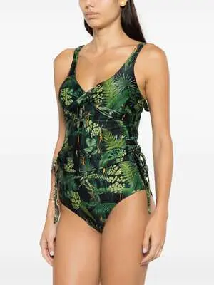 LYGIA & NANNY Bruma Leaf-print Tankini - Green