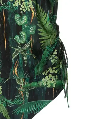 LYGIA & NANNY Bruma Leaf-print Tankini - Green