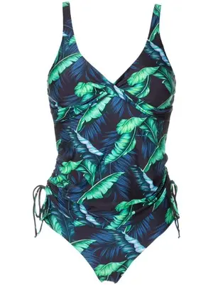 LYGIA & NANNY Bruma Leaf-print Tankini - Blue