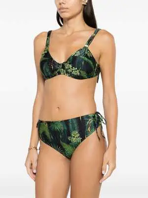 LYGIA & NANNY Marcela Leaf-print Bikini - Green