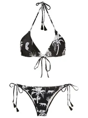LYGIA & NANNY Maya Graphic-print Bikini - Black