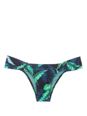 LYGIA & NANNY Ritz Leaf-print Bikini Bottom - Blue
