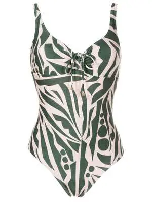 LYGIA & NANNY Abstract-print One-piece - Green