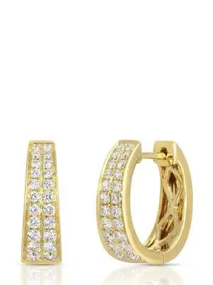 ANITA KO 18kt Yellow Diamond Hoop Earrings - Gold