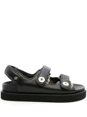 Maje Touch-strap Leather Sandals