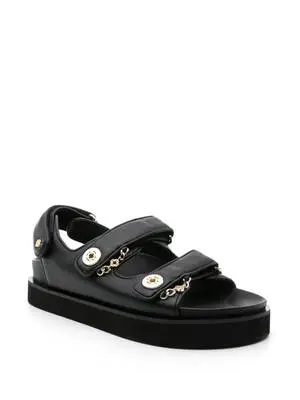 Maje Touch-strap Leather Sandals