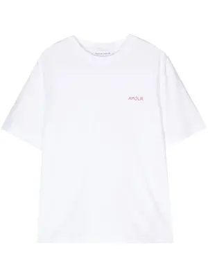 Maison Labiche Slogan-embroidered T-shirt - White