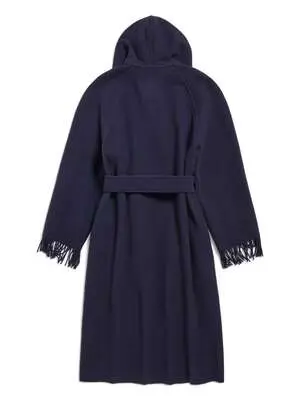 Balenciaga Fringed-edge Wool Coat