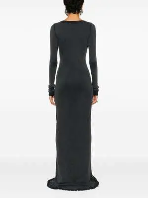 Balenciaga Distressed Maxi Dress - Black