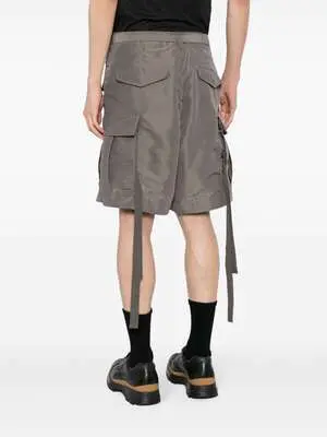 Sacai Belted Cargo Shorts - Grey