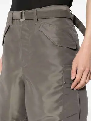 Sacai Belted Cargo Shorts - Grey