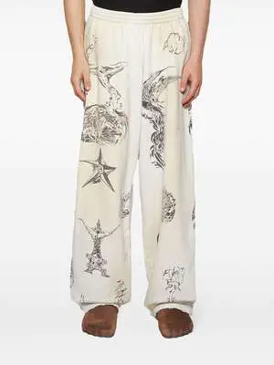 Balenciaga Tat Graphic-print Cotton Track Pants