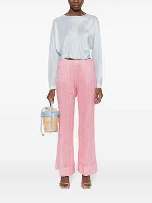 FORTE_FORTE Straight-leg Lurex Trousers