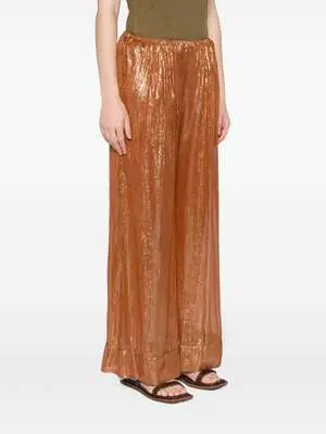 FORTE_FORTE Straight-leg Lurex Trousers