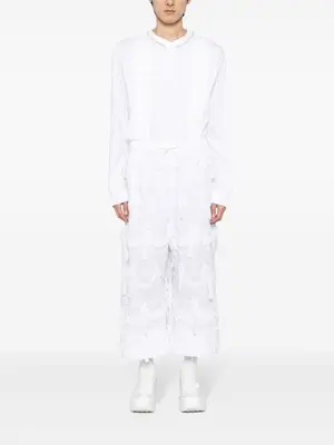 Simone Rocha Cropped Cotton Poplin Trousers