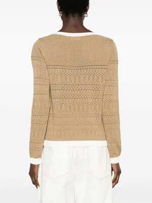 Liu Jo Pointelle-knit Sheer Top