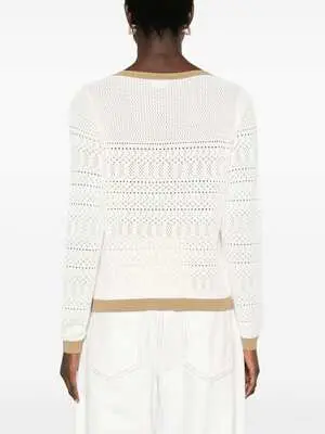 Liu Jo Long-sleeve Pointelle-knit Blouse