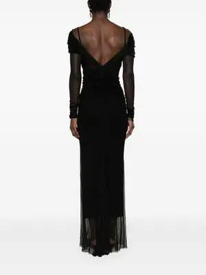 Christopher Esber Off-shoulder Tulle Midi Dress