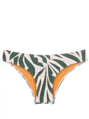 LYGIA & NANNY Waikiki Graphic-print Bikini Bottom - Green