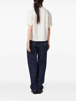 Miu Miu Logo-print Short-sleeve Polo Top