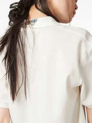 Miu Miu Logo-print Short-sleeve Polo Top
