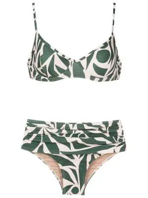 LYGIA & NANNY Liliane Abstract-print Bikini - Green