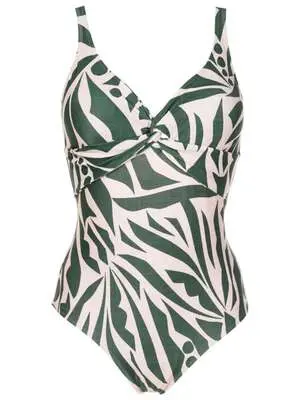 LYGIA & NANNY Adriana Abstract-print One-piece - Green