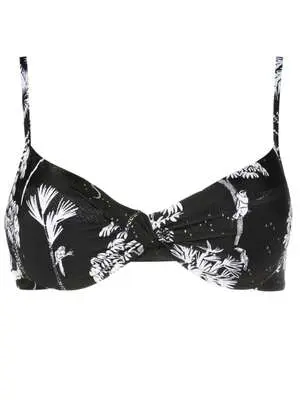 LYGIA & NANNY Cassis Twist-detail Bikini Top - Black