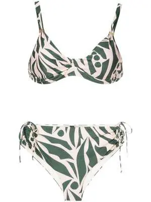 LYGIA & NANNY Marcela Abstract-print Bikini - Green