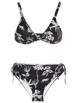 LYGIA & NANNY Marcela Graphic-print Bikini - Black