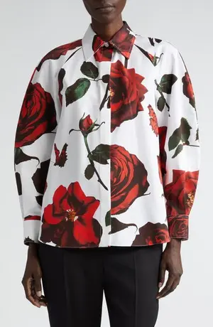 Alexander McQueen Tudor Rose Poplin Shirt