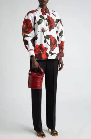 Alexander McQueen Tudor Rose Poplin Shirt