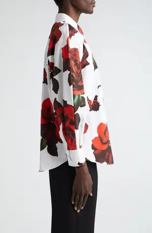 Alexander McQueen Tudor Rose Poplin Shirt