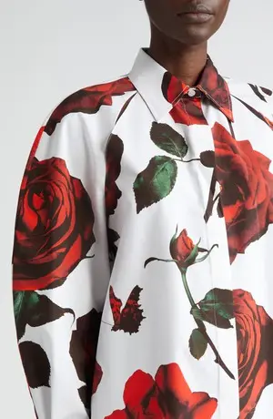 Alexander McQueen Tudor Rose Poplin Shirt