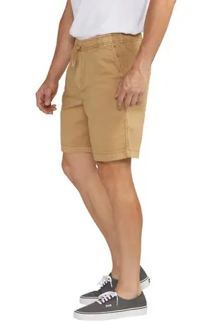 SILVER JEANS CO. Pull-on Stretch Chino Shorts - Tan