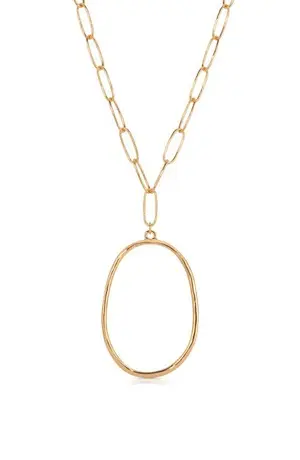 Ettika Oval Pendant Chain Necklace